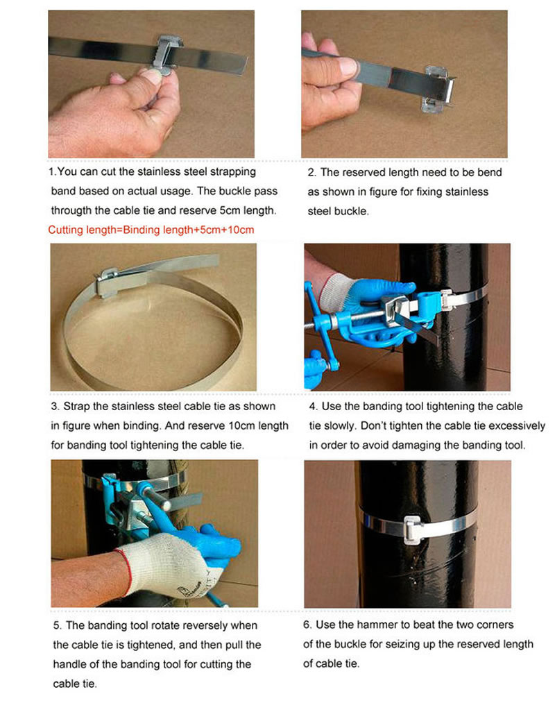 SS201 304 316 L Type Stainless Steel Banding Strap With Stainless Steel ...