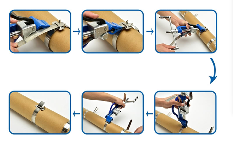 Manual Crimping Banding Tool For Stainless Steel Cable Tie 3/4" (6 ...