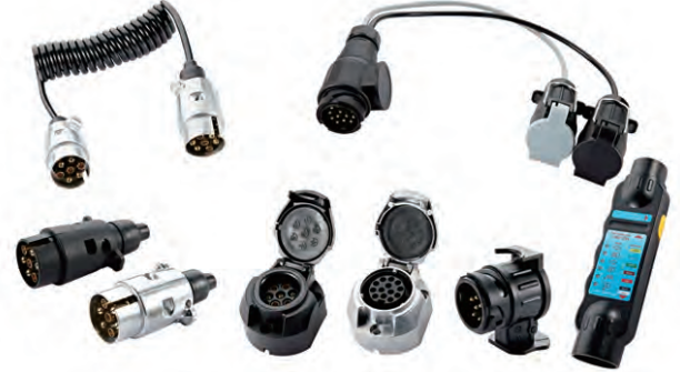 7P+1 Aluminum 12V Square Female Wall Mounted Trailer Socket Connector ...