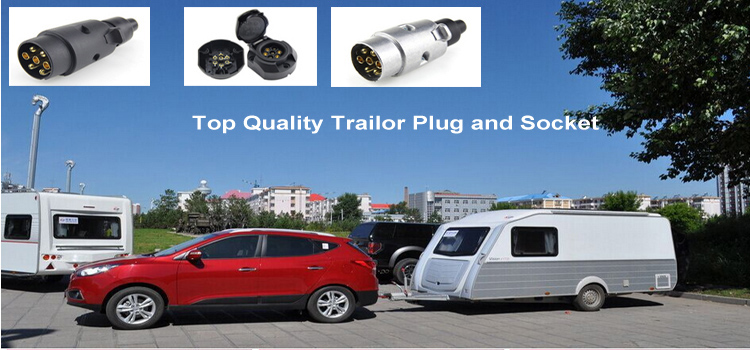 European Type 2P 12V Plastic Trailer plug connector For Semi Car ...