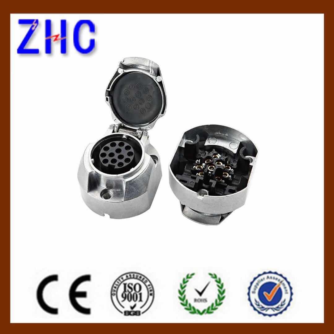 CE ROHS Waterproof 13P 12V Heavy Duty Aluminum Mounted Female Trailer ...