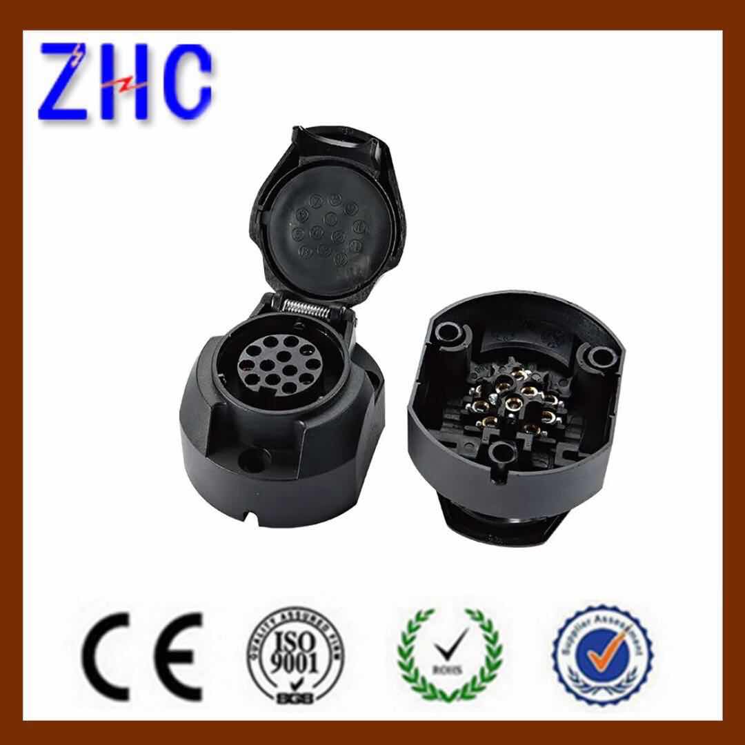 Waterproof 13Pin 12V Square socket model Plastic Nylon66 Trailer socket ...