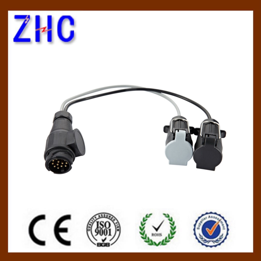 12V RVV Cable 13Pin Male & 7P female PVC Plastic Auto Trailer Towing ...