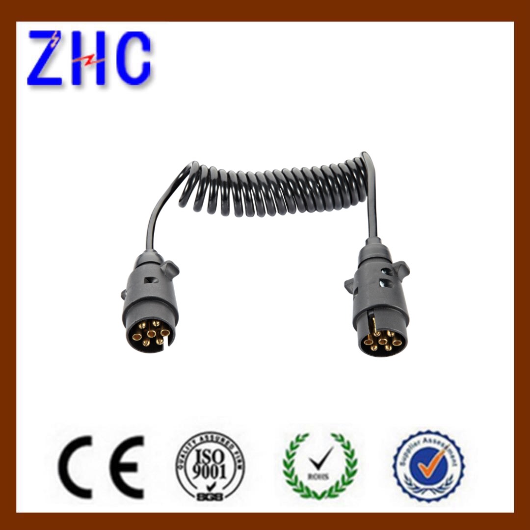 Euro Type 12V 7P Cable Extension Cord TPU Spiral Coil Cable Plastic ...