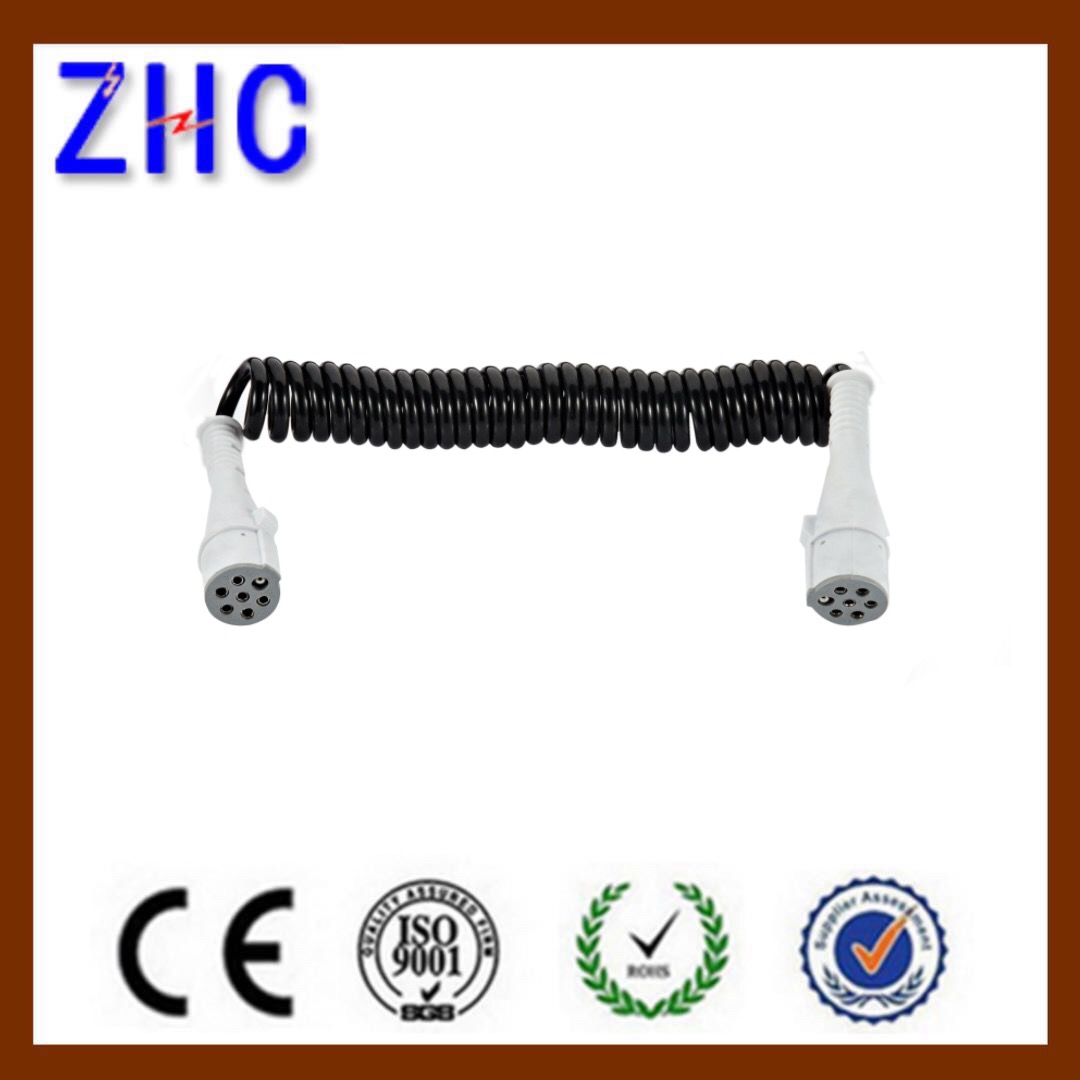 ISO 1185 24V S Type 7P Injection trailer plug plastic connector with ...