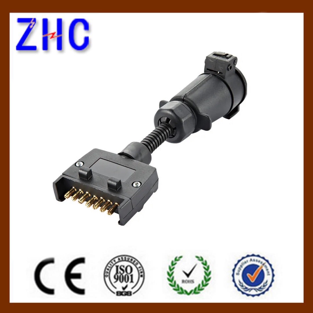Australian Style Male 7P Flat Plug to 5P Round Female socket 12V ...