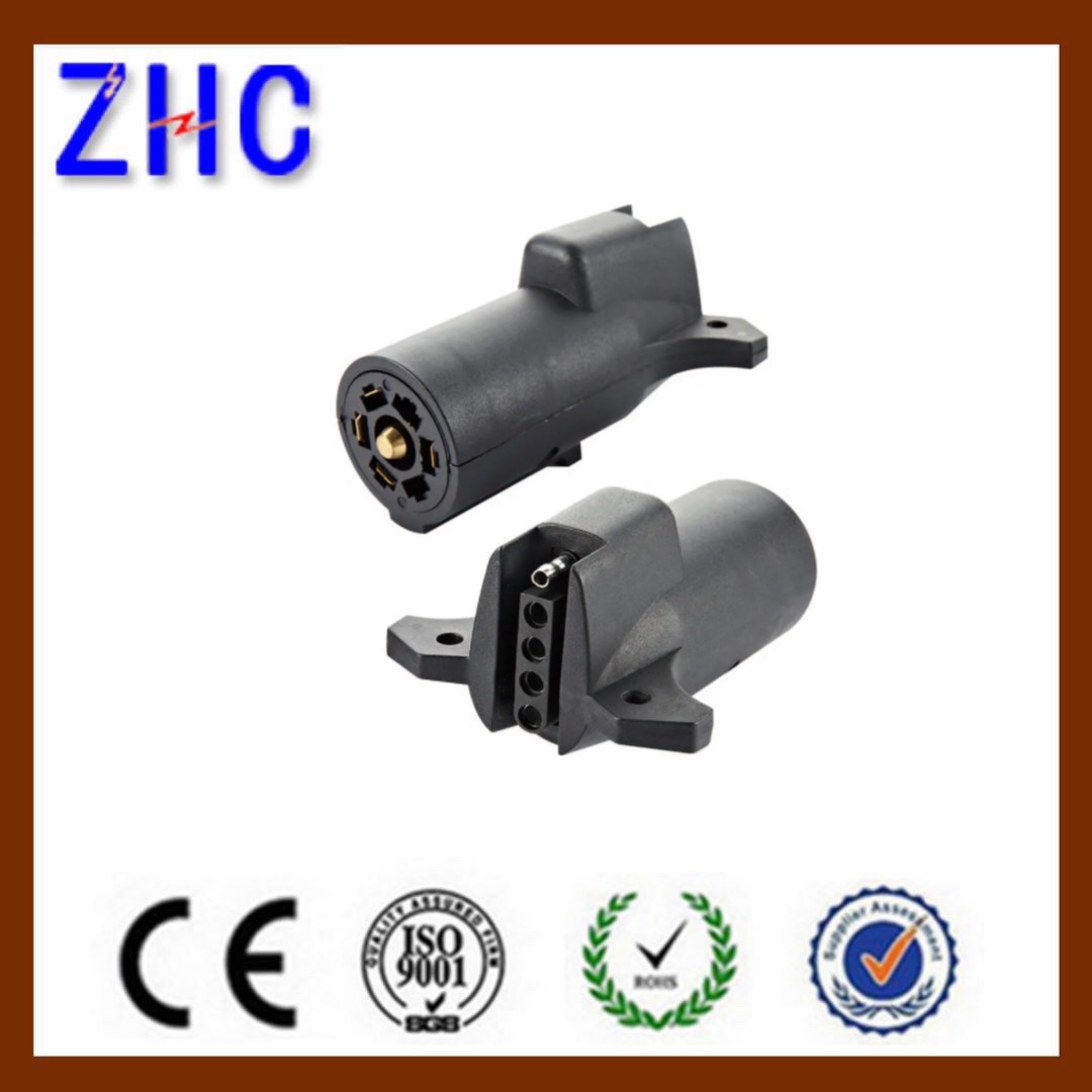 American Type 12V 24V Adapter 5 Ways Blade Trailer Connector For Semi ...