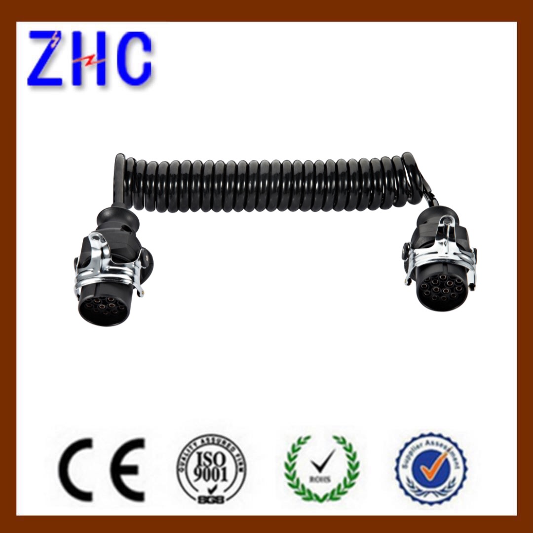 ISO 12098 24V 15P ABS/ESB Trailer Towing Connector With Spring Cable ...