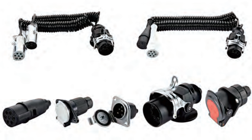 Euro 15P 24V ABS / EBS Female Trailer Socket Connector For Auto Trailer ...