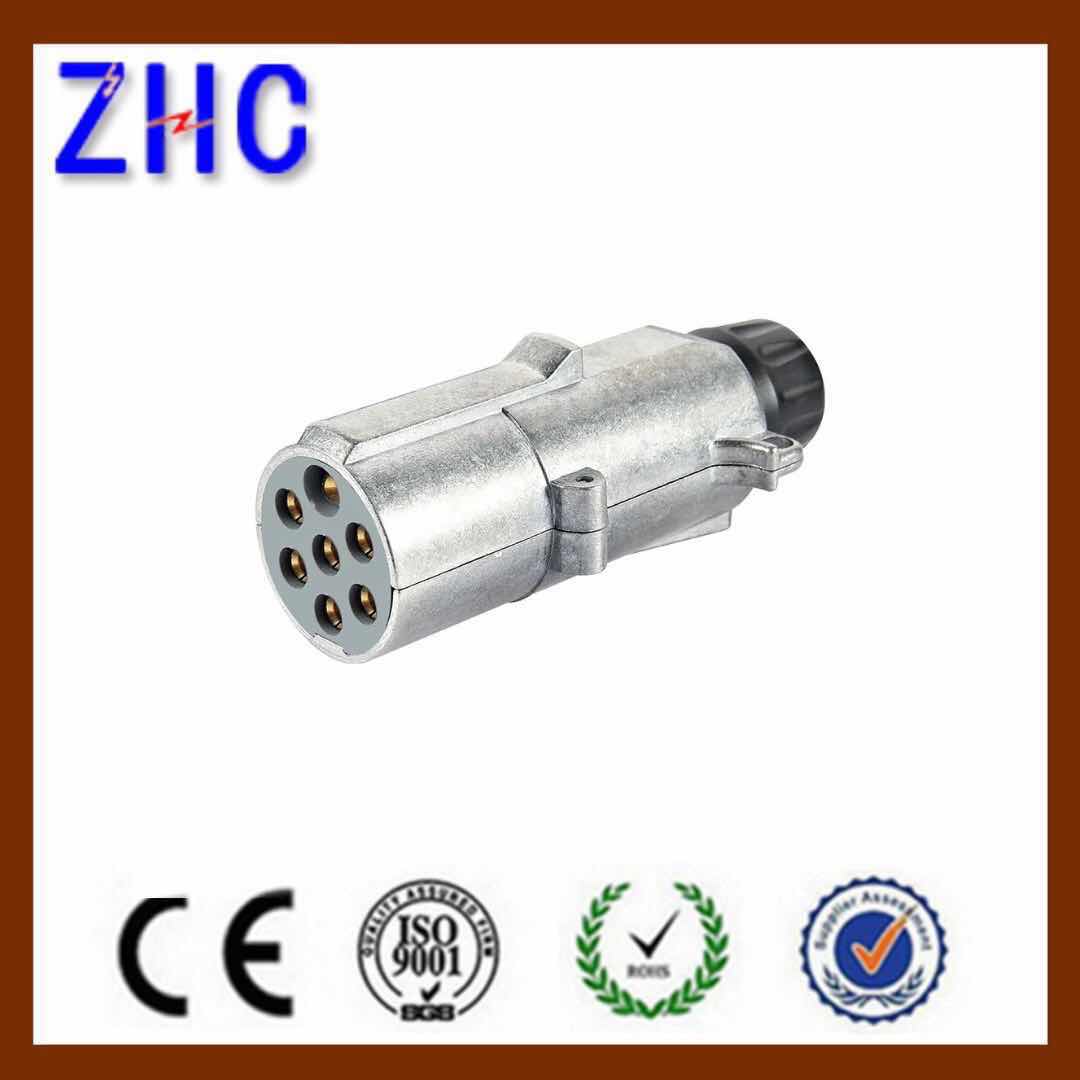 Easily Wired 7P 24V Alumium Body Auto Trailer Connector S Type For ...