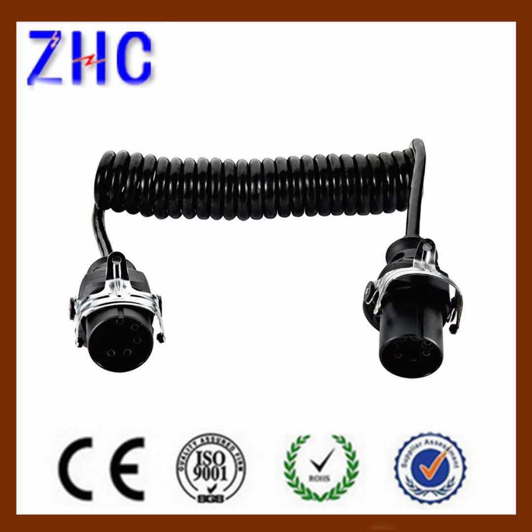 European Stype N Type 24V 5P ABS/ESB Trailer Plug Connector With Spiral ...